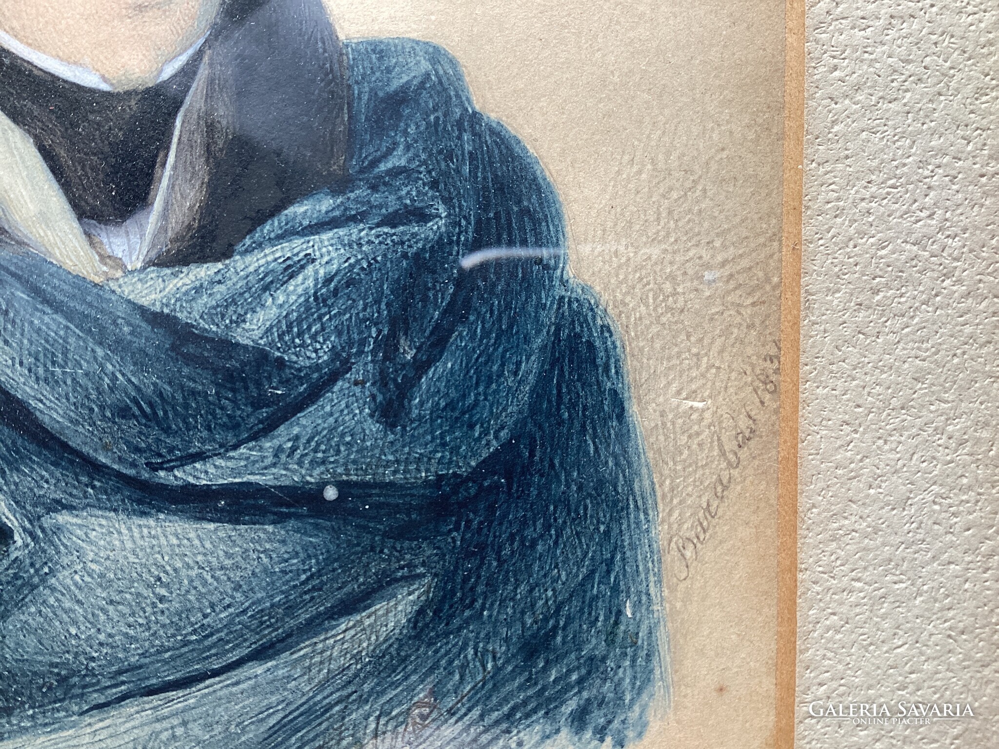 Barabás Miklós ( 1810 - 1898 ) . - Fiatal férfi portréja . - Festmény ...