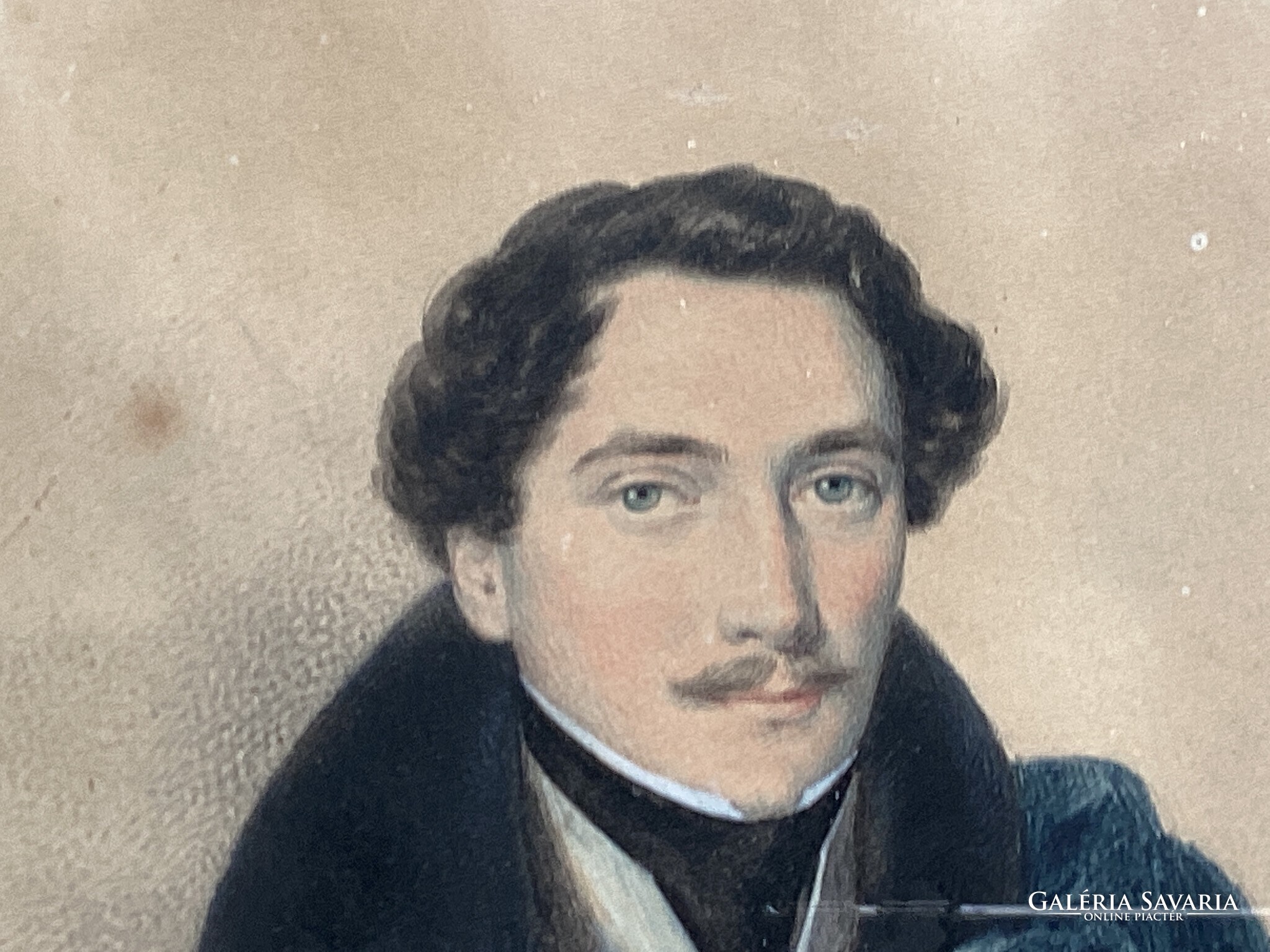 Barabás Miklós ( 1810 - 1898 ) . - Fiatal férfi portréja . - Festmény ...