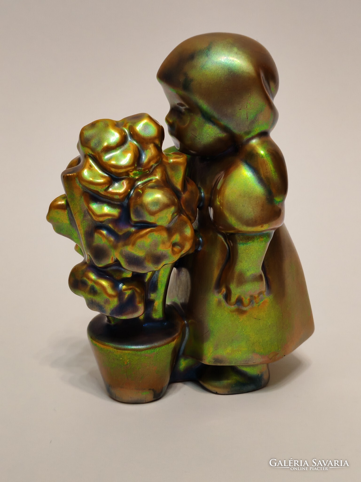 Extrém ritka Zsolnay Annuska, korai, hibátlan darab! - Porcelán ...