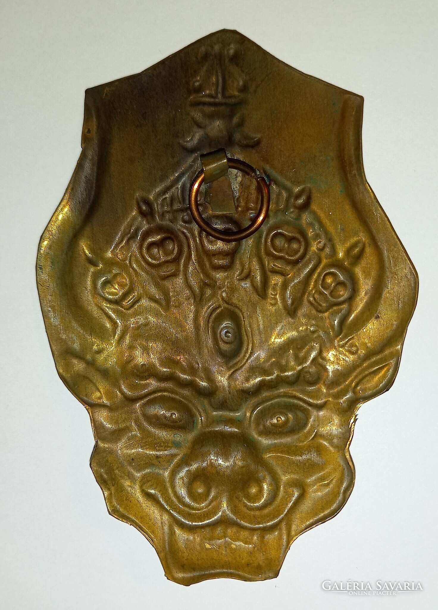 Kicsi vintage réz medál vagy dísz Buddhista istenség Mahakala - Vallás ...