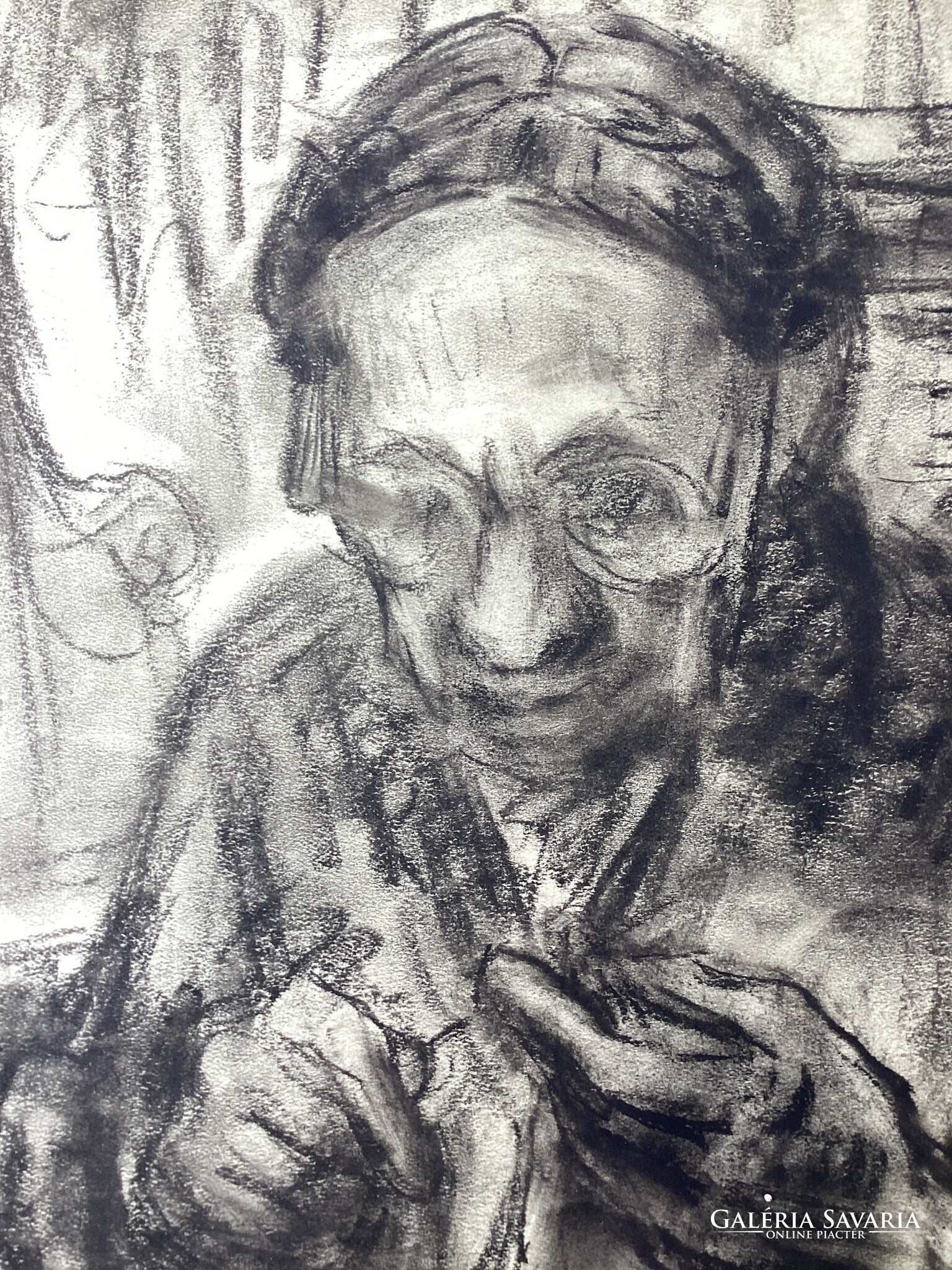 Gráber Margit ( 1895 - 1993 ) , Anyám 1947. Reprodukált grafikája ...