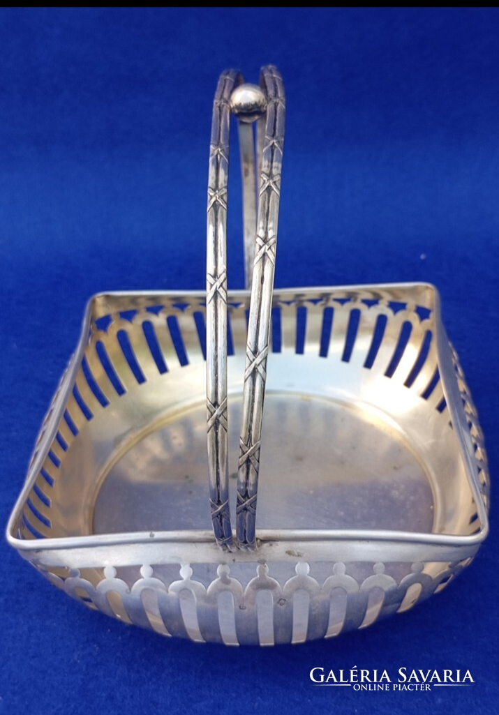 Art deco, Dianás ,tömör 800 finomságú ,áttört, fogantyús, bonbonos ...