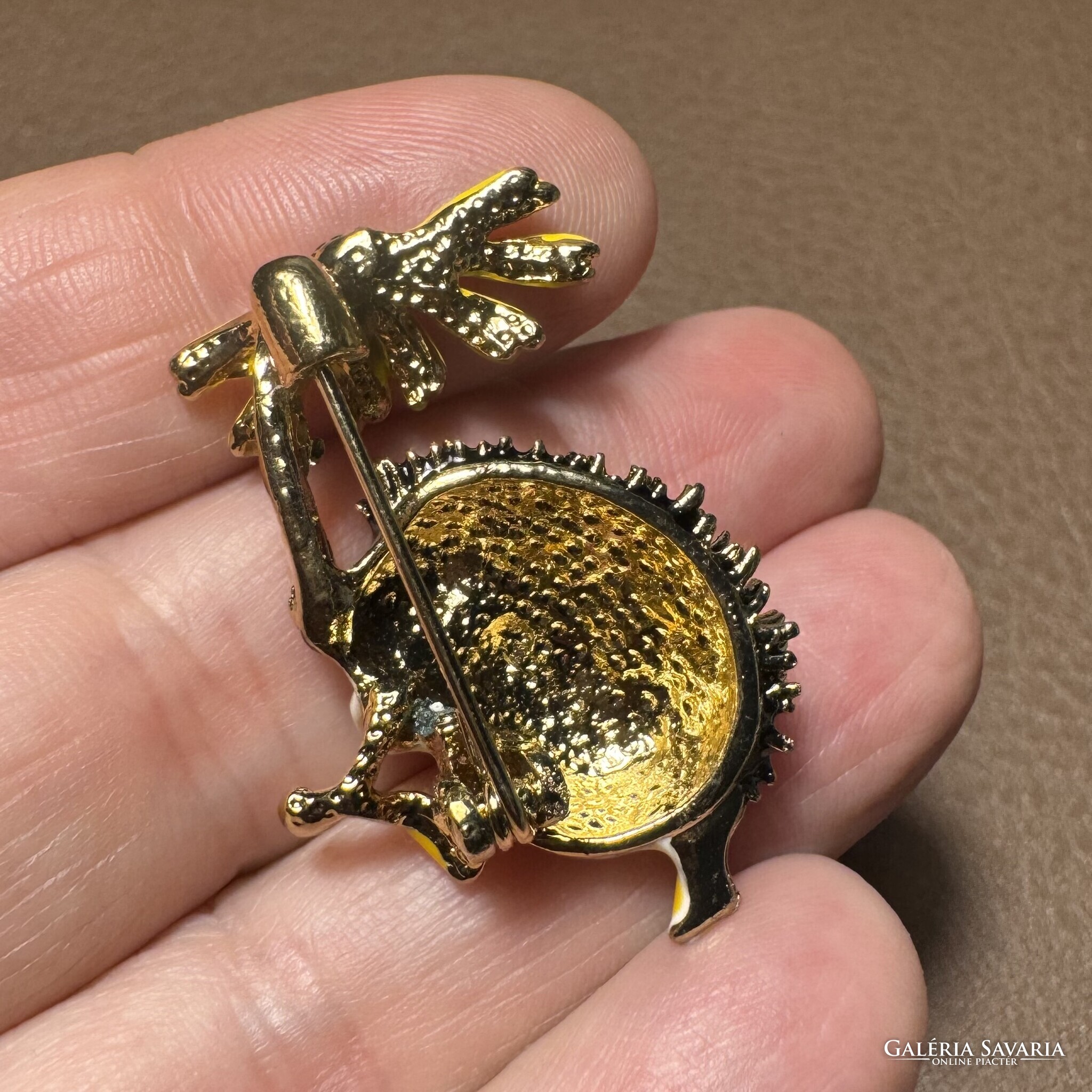 Sün - Retro BROSS az 1980-as évekből, gyönyörű elegáns kitűző, pin ...