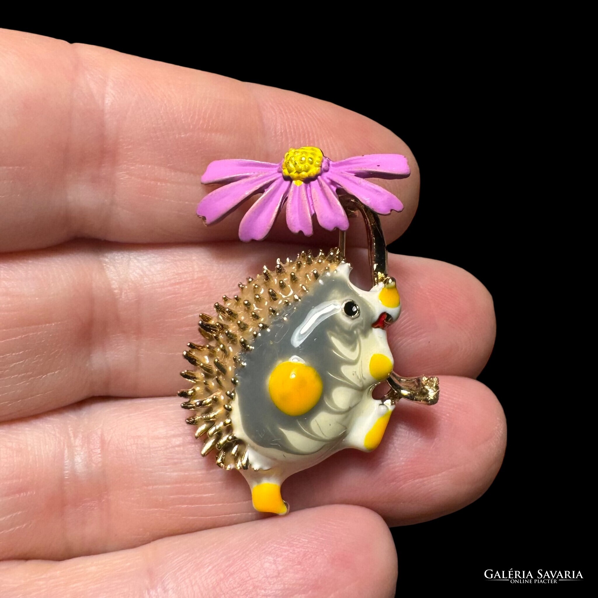 Sün - Retro BROSS az 1980-as évekből, gyönyörű elegáns kitűző, pin ...