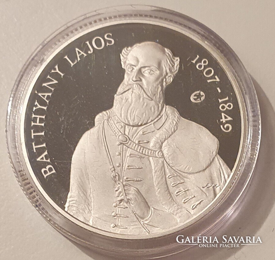 Gróf Batthyány Lajos születésének 200. évfordulója, 5.000 Ft-os ezüst ...