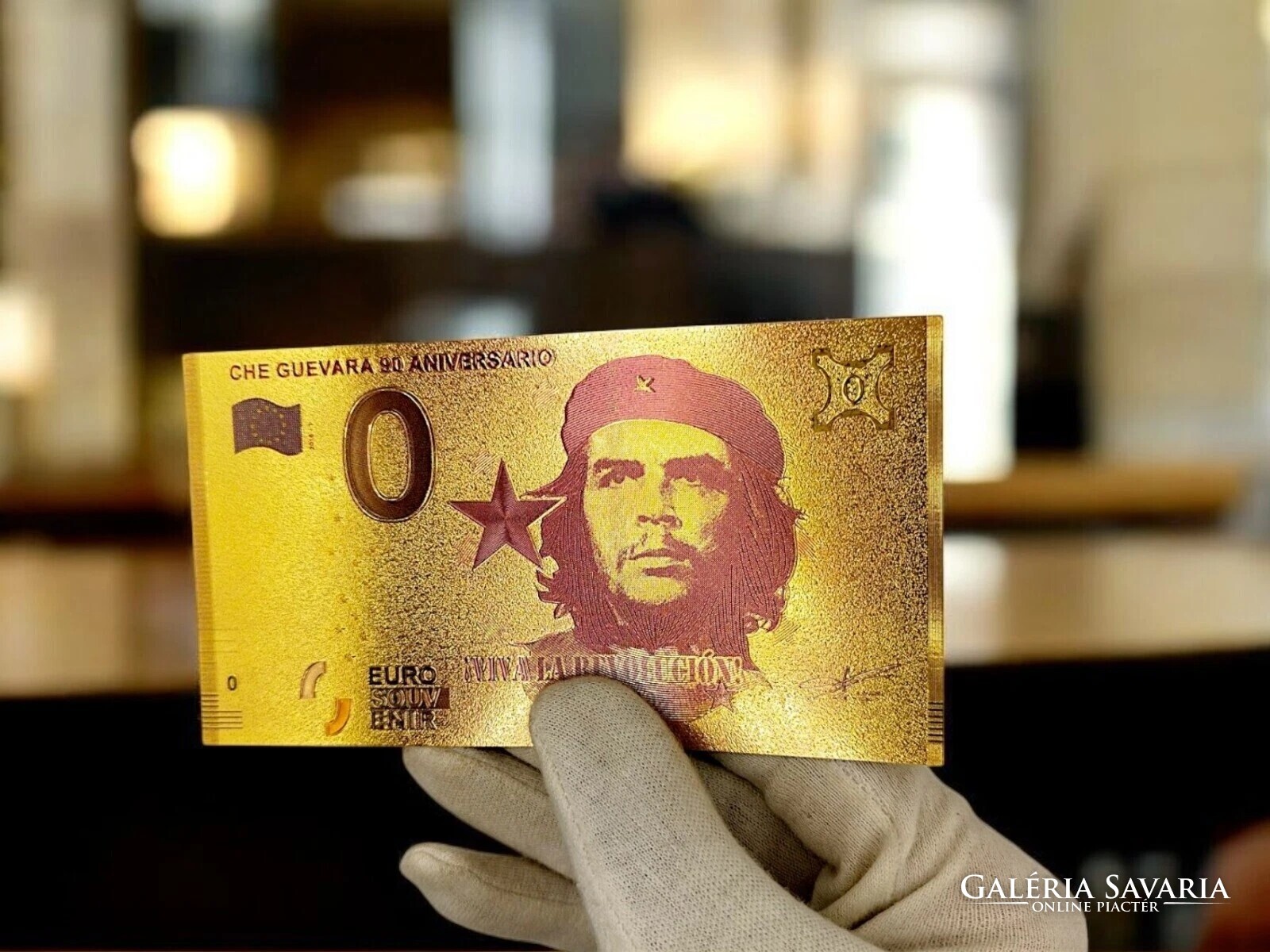 24k aranyozott TESZT EURO - CHE GUEVARA Gyűjthető arany PVC bankjegy ...
