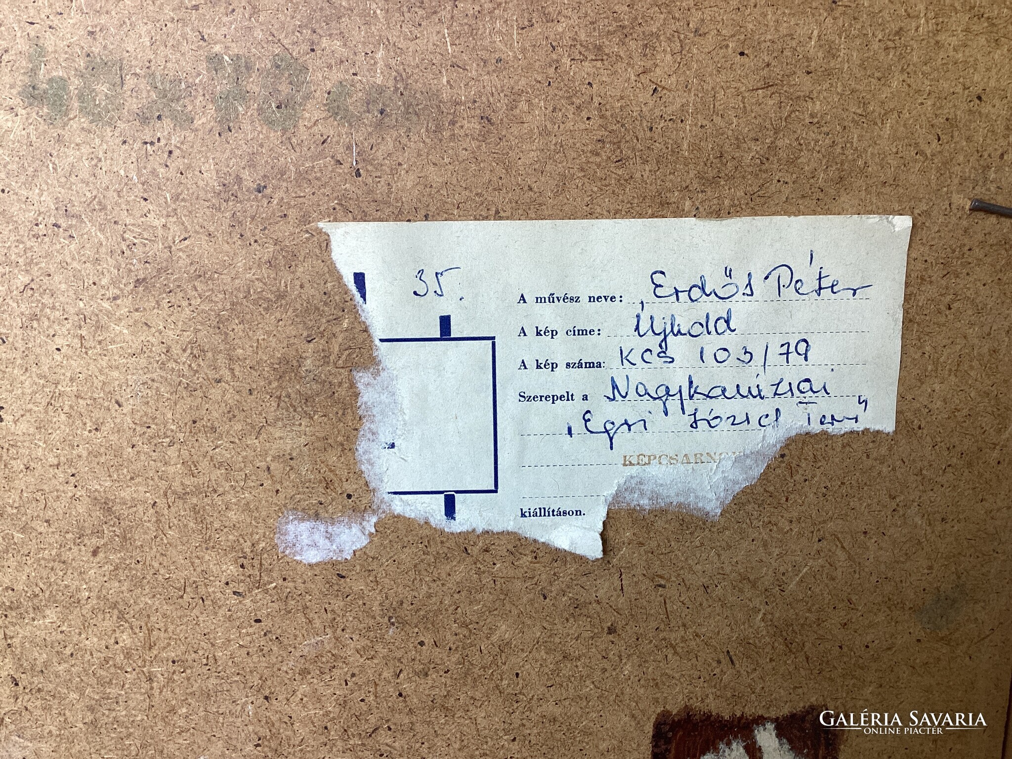 Erdős Péter ( 1938 - 2024 ) , Újhold című képcsarnokos festménye ...