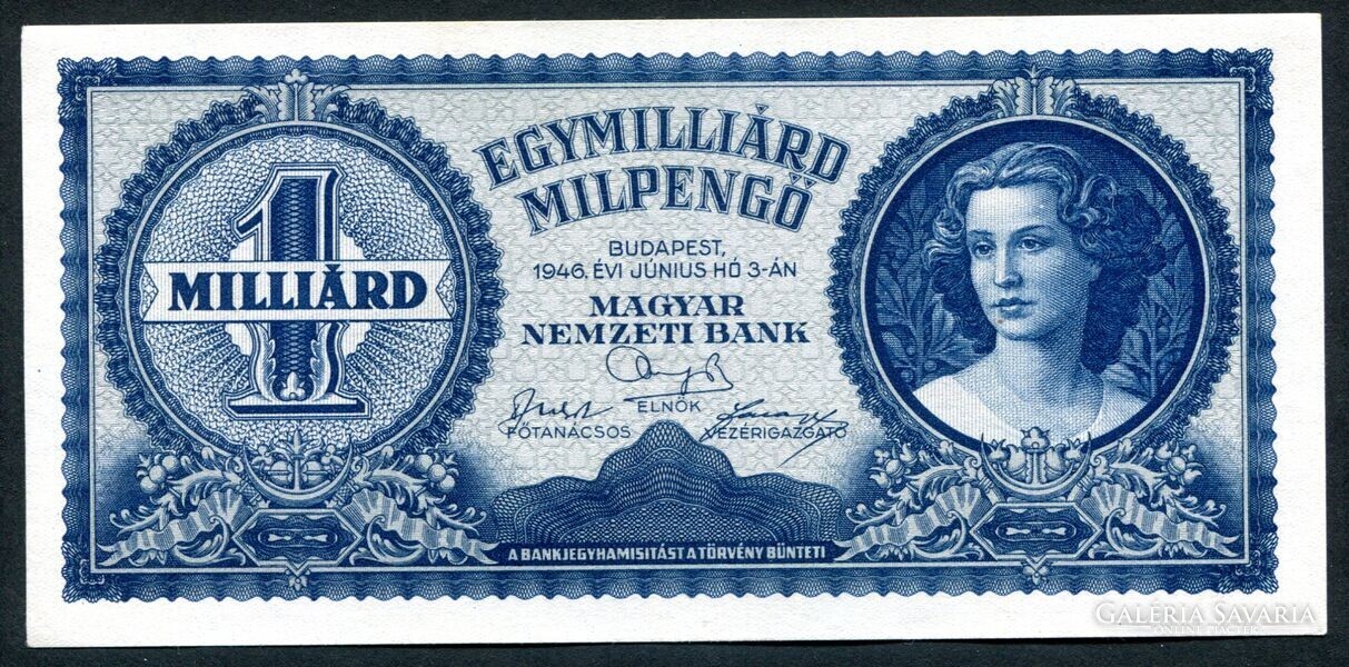 1946 1 milliárd Milpengő ANUC - Numizmatika, Pénz, Érme | Galéria ...