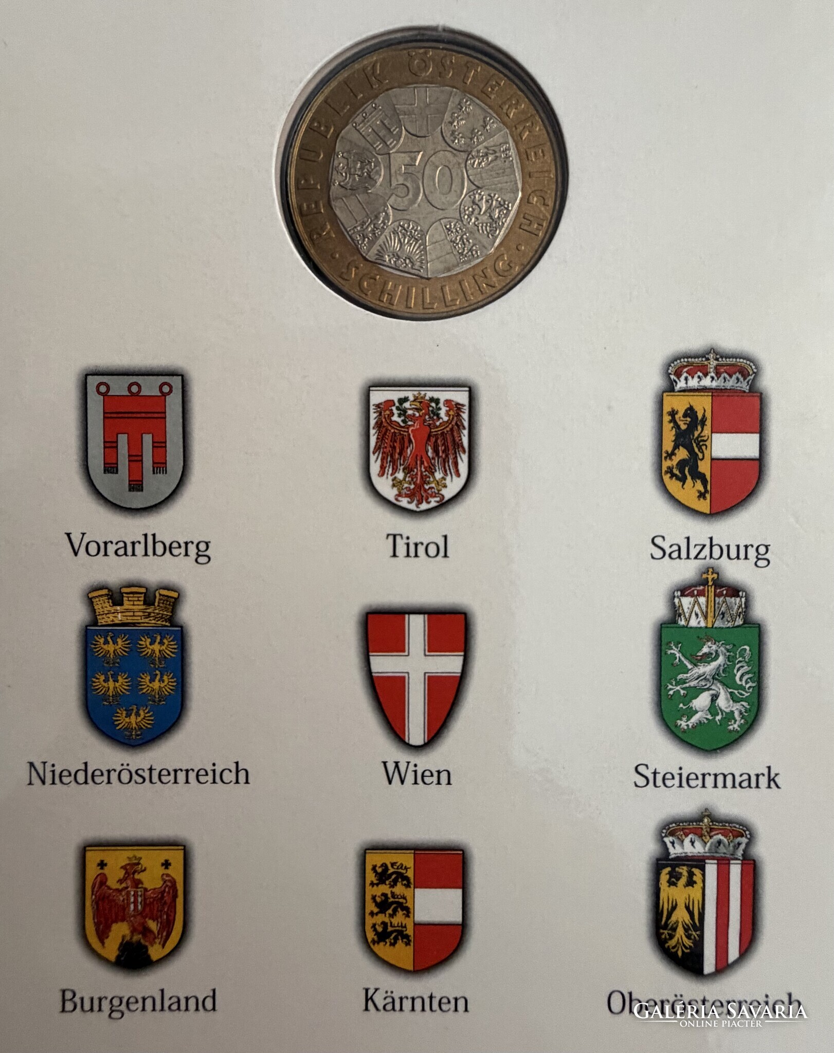 50 Schilling ( 1998 ) - Numizmatika, Pénz, Érme | Galéria Savaria ...