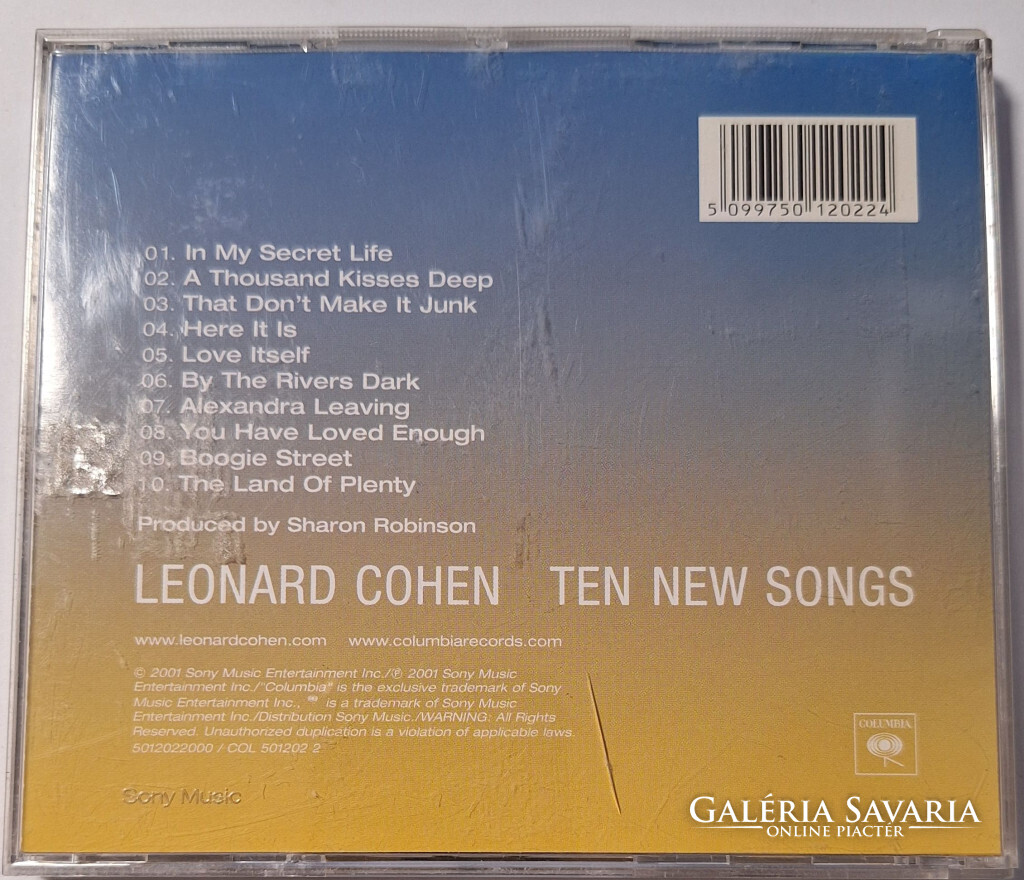 Leonard Cohen - Ten new songs zenei CD lemez album (2001) - Zene ...