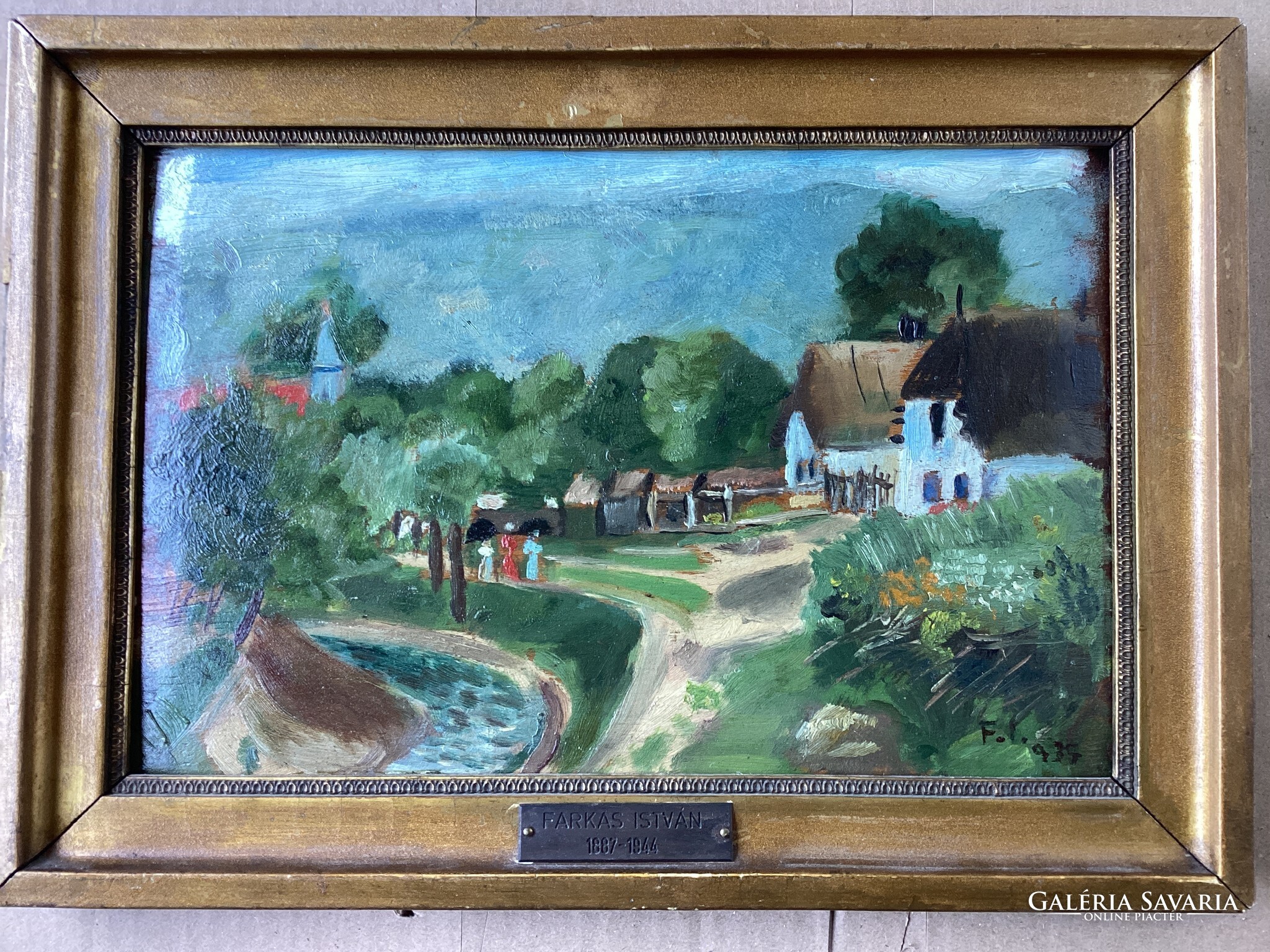 Farkas István - Falusi séta . - Festmény | Galéria Savaria online ...