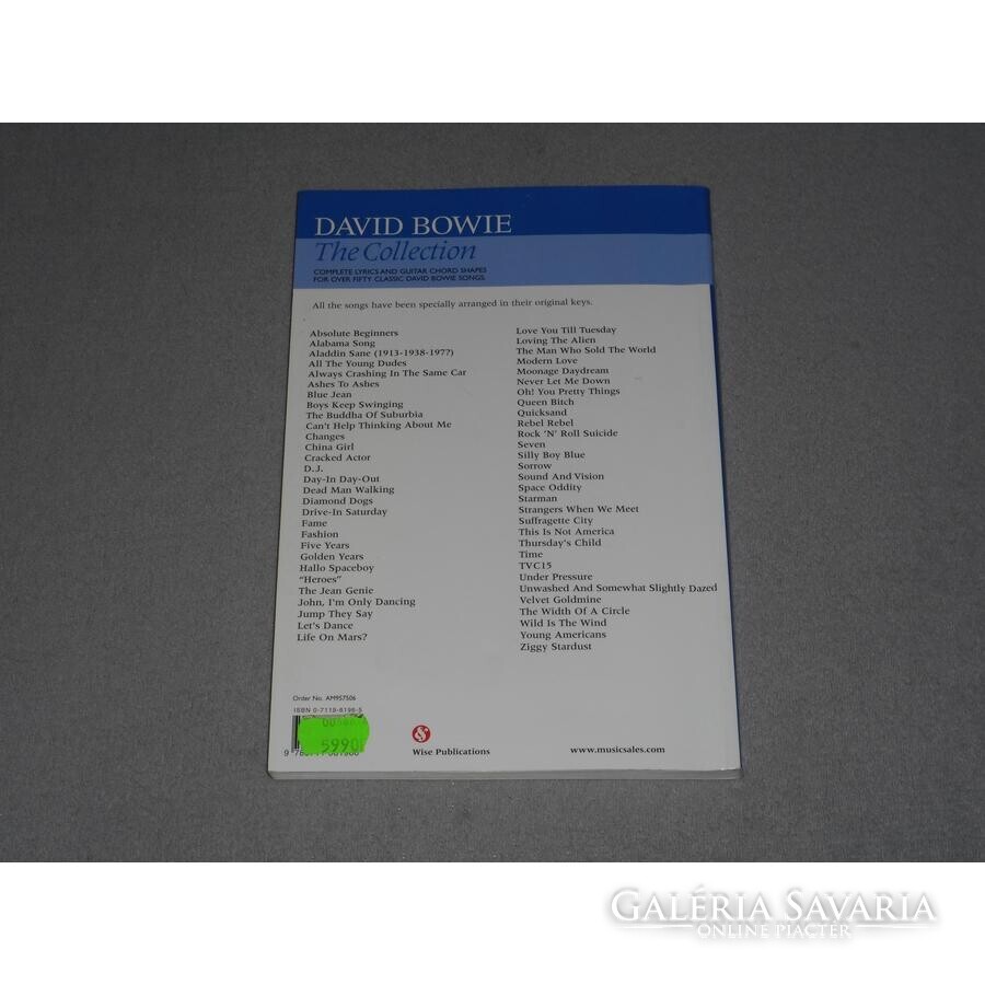 David Bowie - The Collection - Complete lyrics and guitar chord shapes ...