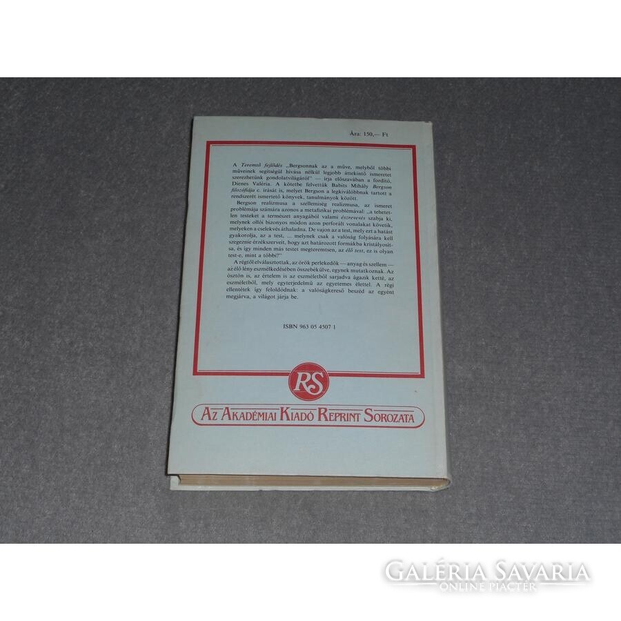 Henri Bergson - Teremtő fejlődés - A Magyar Tudományos Akadémia 1930 ...