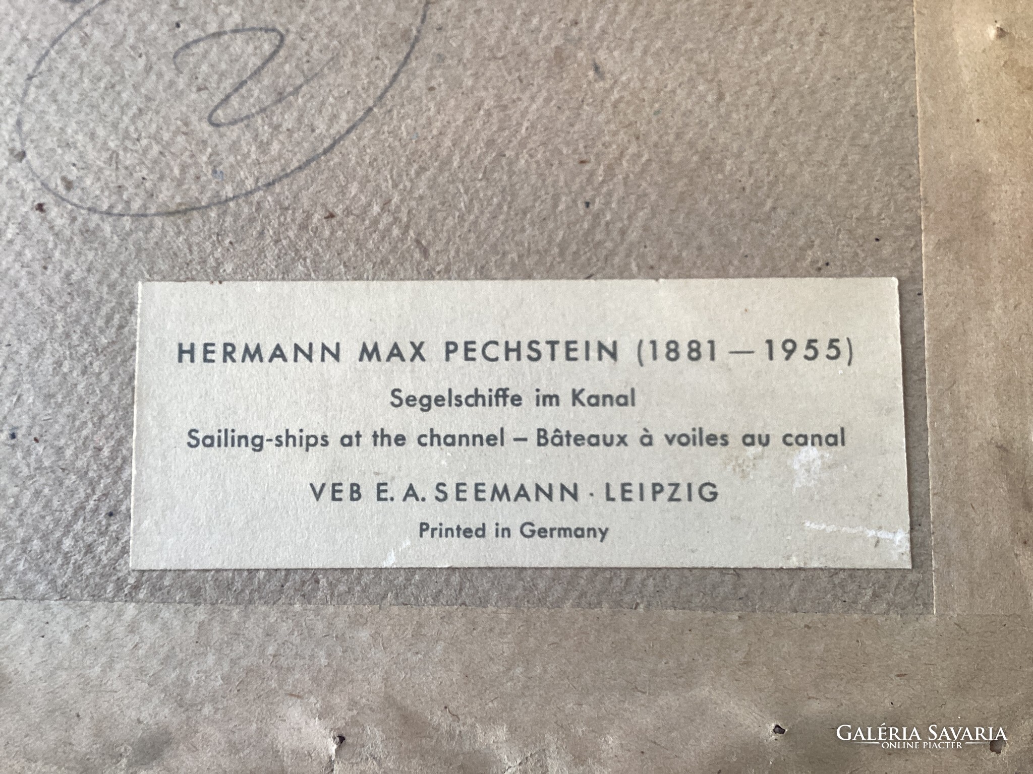 Herman Max Pechstein , Vitorlás hajók a csatornában című festményének ...