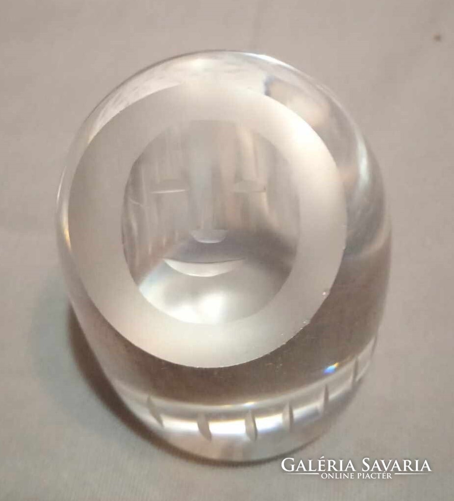 Eskimo by Hadeland Krystal paperweight/figure from Norway which is 7 cm ...