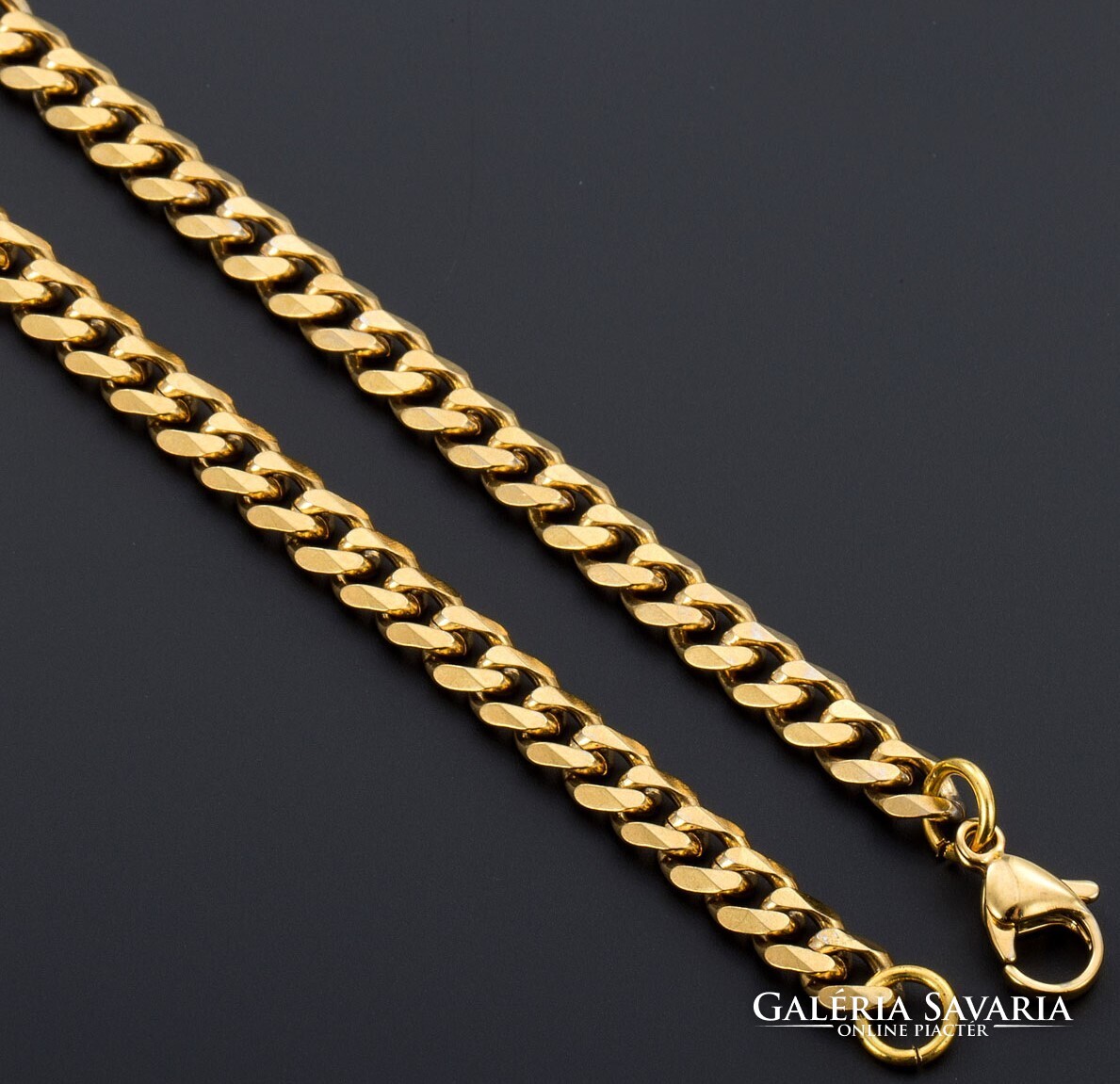 55 cm long Stainless steel necklace which is 11mm thick. Brand New ...