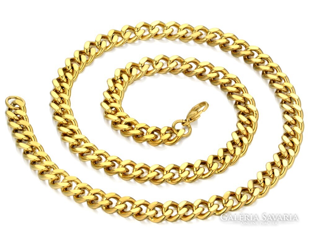 55 cm long Stainless steel necklace which is 11mm thick. Brand New ...