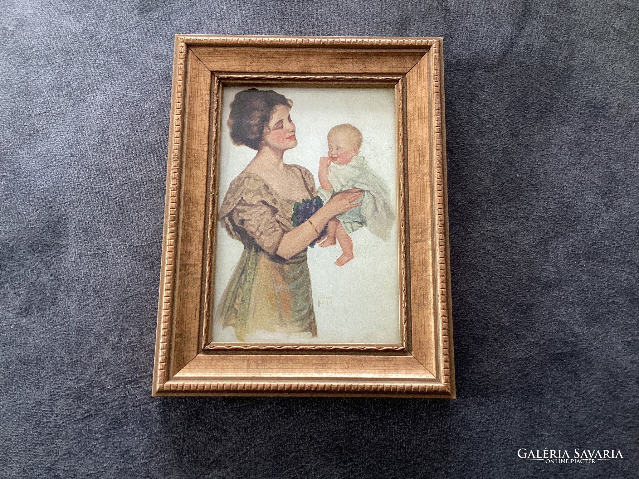 Antik kisméretű nyomat , szép keretben . - Kép, grafika | Galéria ...