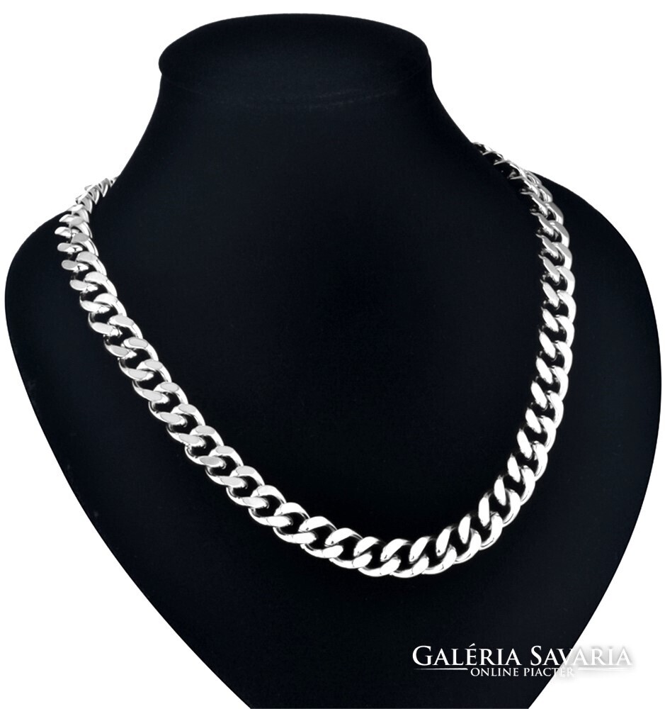 55 cm long Stainless steel necklace which is 11mm thick. Brand New ...