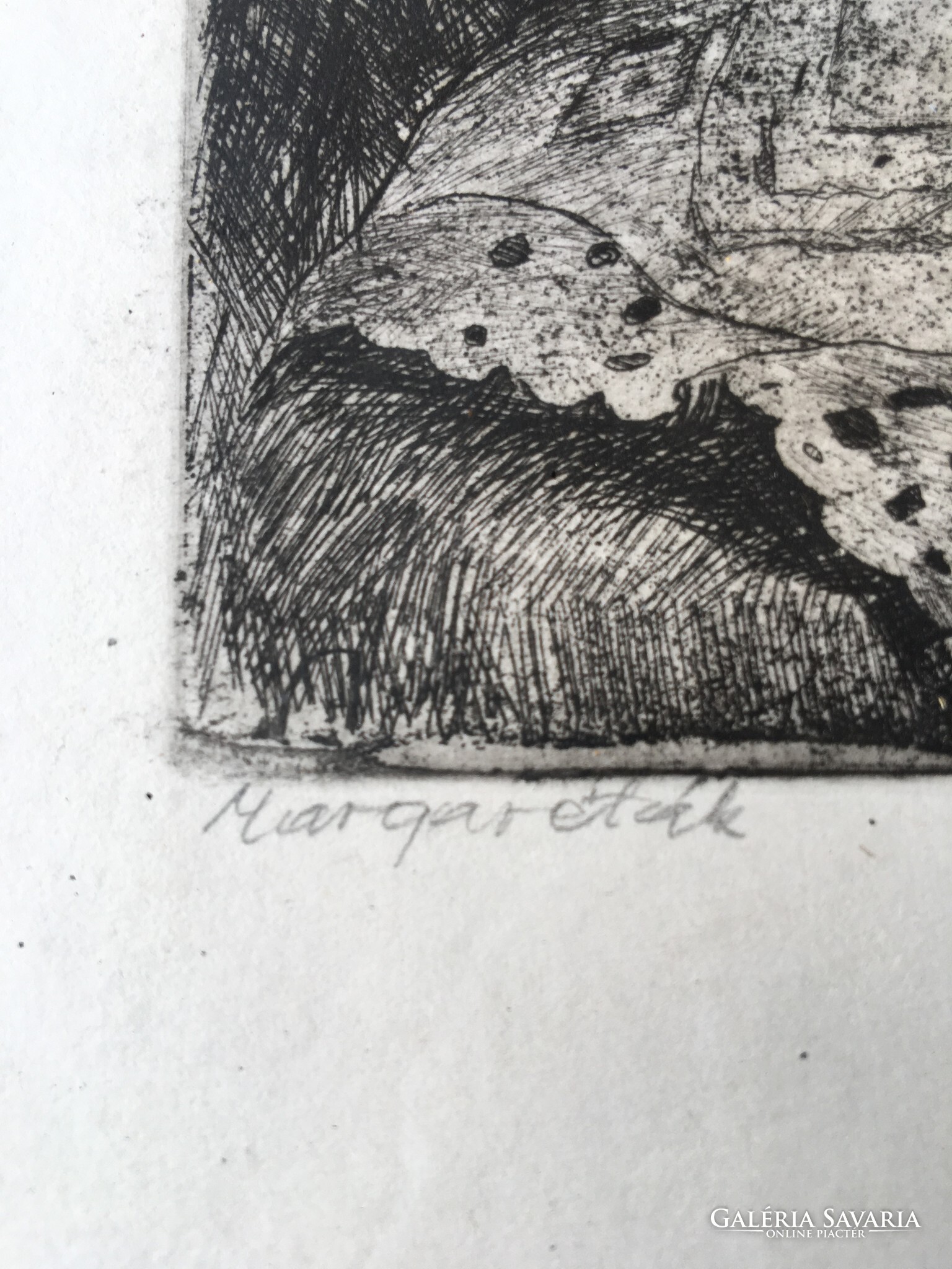 Csisztu Mihály ( 1933-2008 ) , Margaréták című rézkarca . - Kép ...