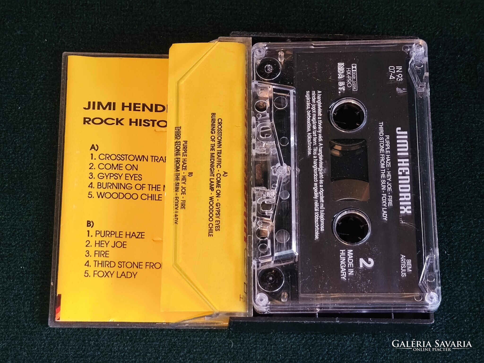 Jimi Hendrix - Rock History 7. (1993) Eredeti Magyar Kazetta - Purple ...