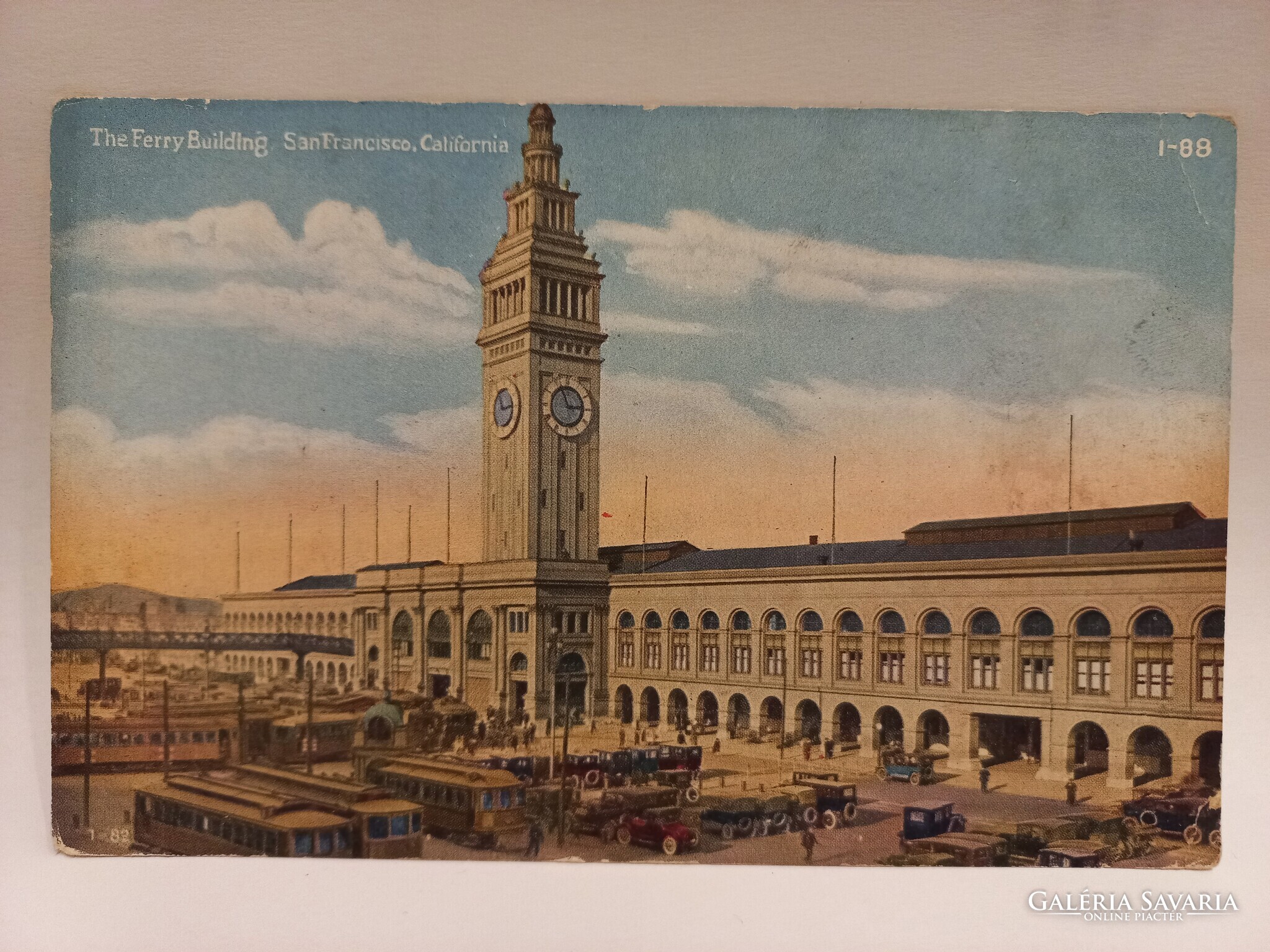 Régi képeslap The Ferry Building, San Francisco, California ...