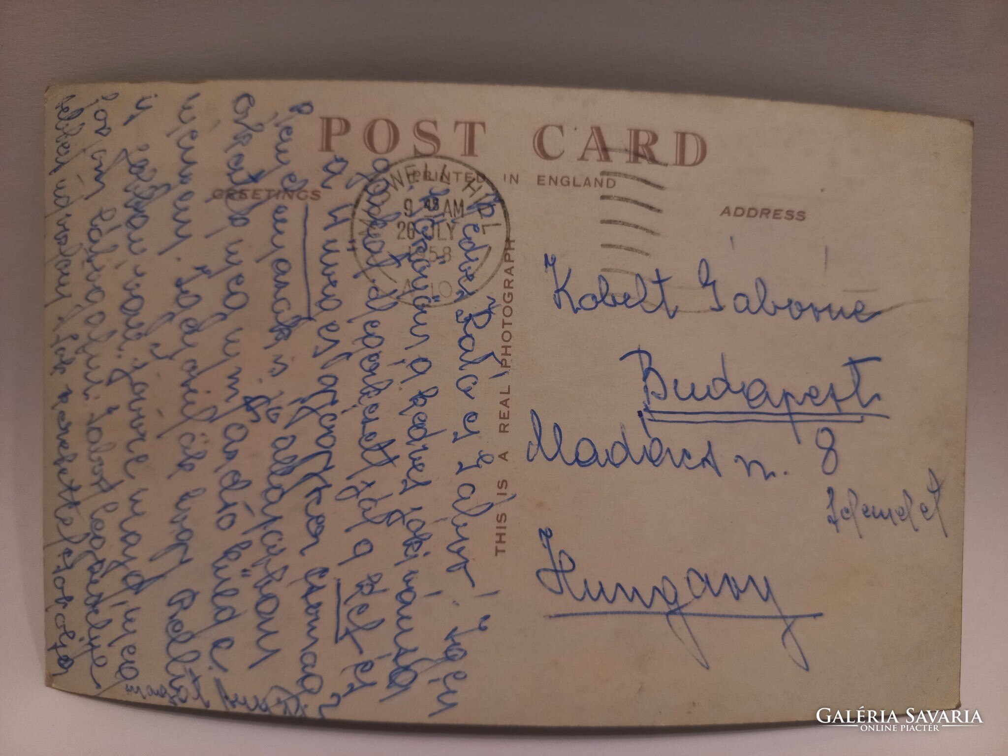 Régi képeslap Westminster Abbey, St. Margaret’s Church and Big Ben ...