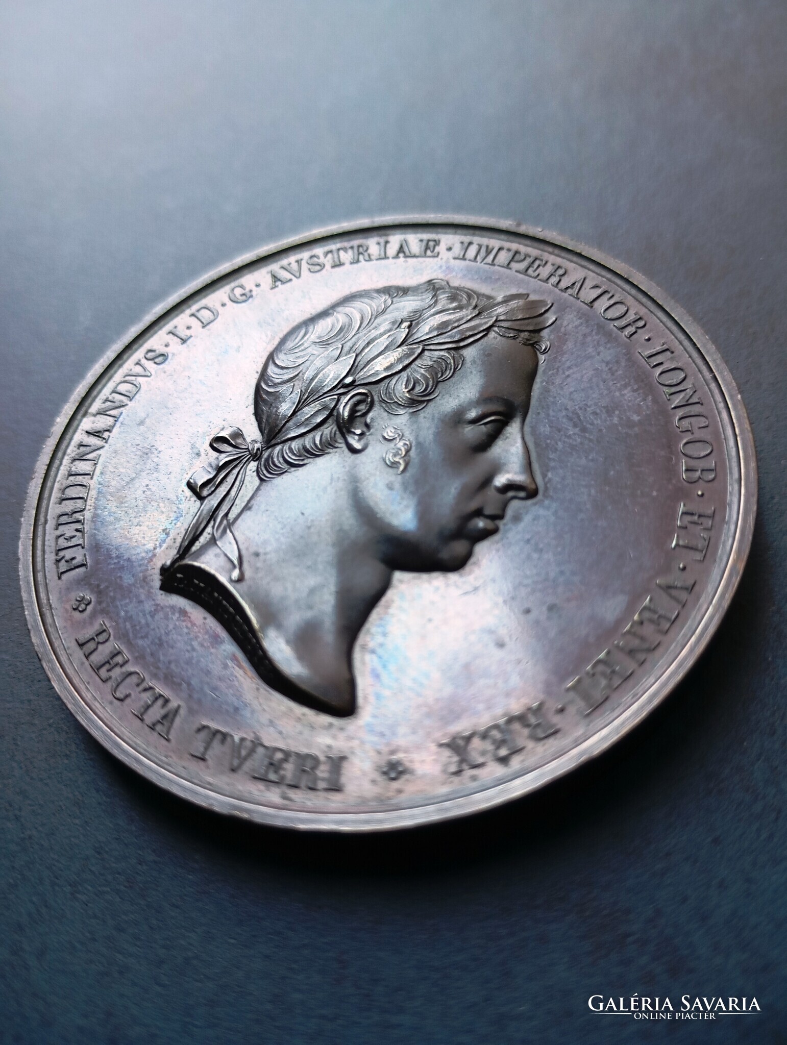 1838 Milánó V. Ferdinánd koronázási nagy bronz medál! EREDETI, nem ...