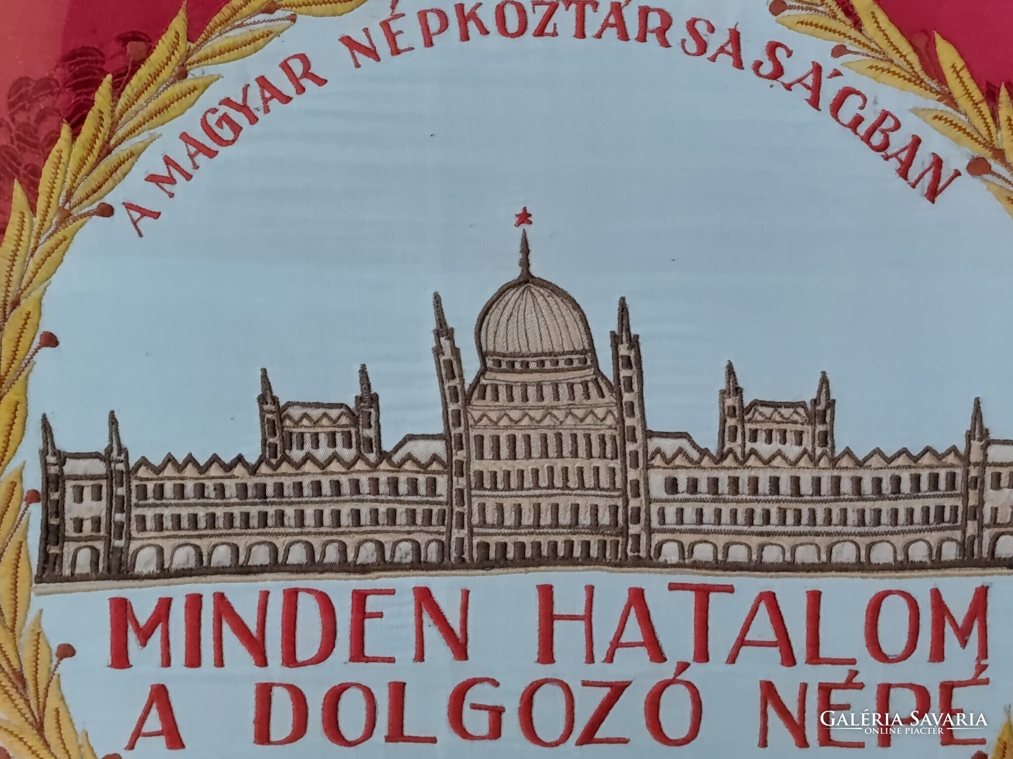 Régi Rákosi zászló keretben-Minden Hatalom a Dolgozó Népé! - Gyűjtemény ...