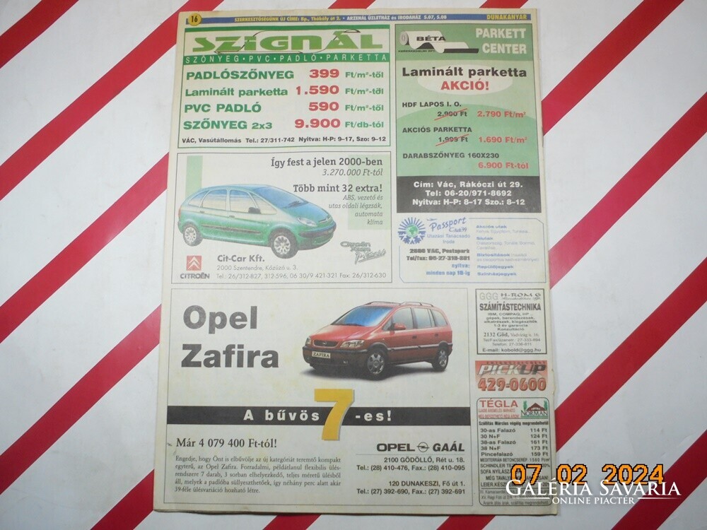 Retro régi reklám hirdetés újság - Pest Megyei Infó Dunakanyar - 2000 ...