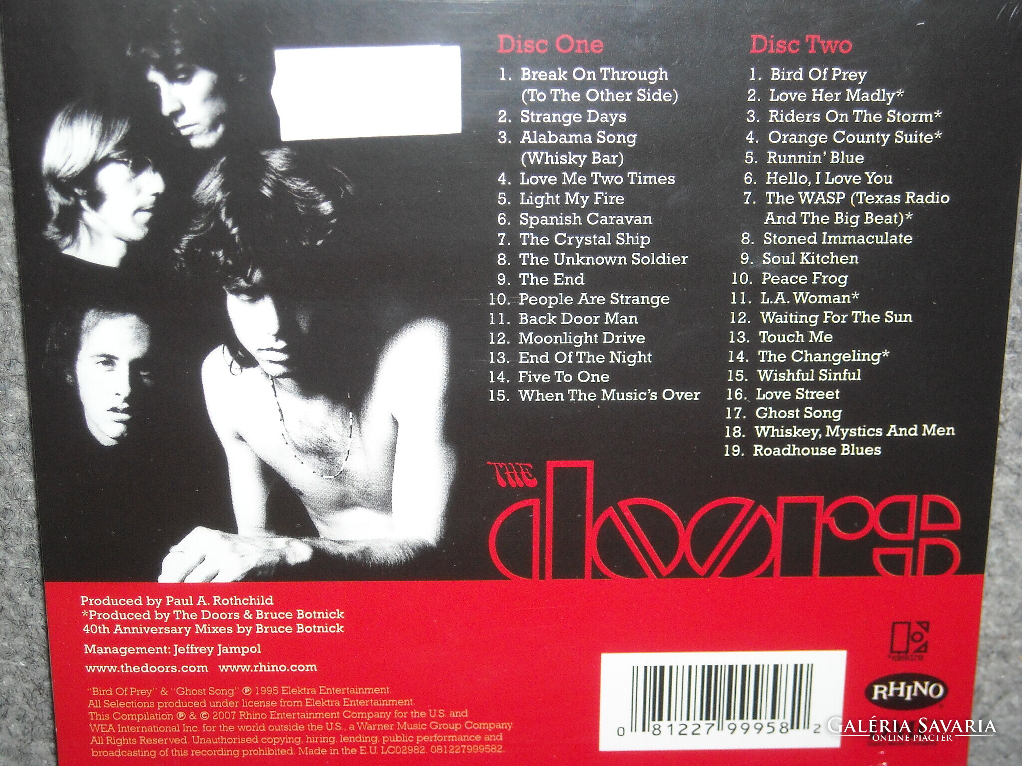 THE DOORS THE VERY BEST OF THE DOORS 2cd CD ÚJ gyári bontatlan -DUPLA ...