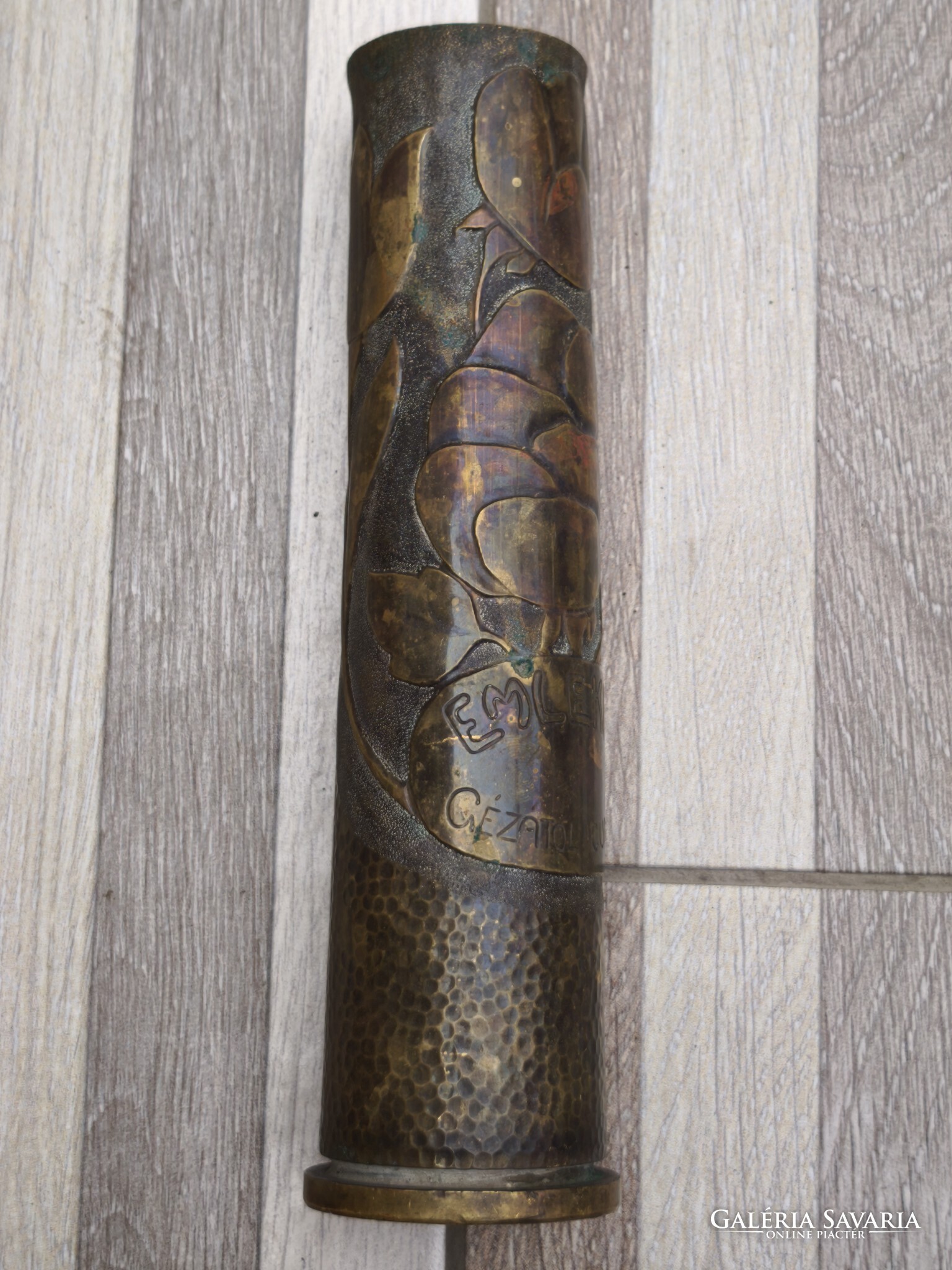 II.VH 1942-es, Bronz, Réz Német Ágyú Hadi Löveg Hüvely Váza 23 cm. F30 ...