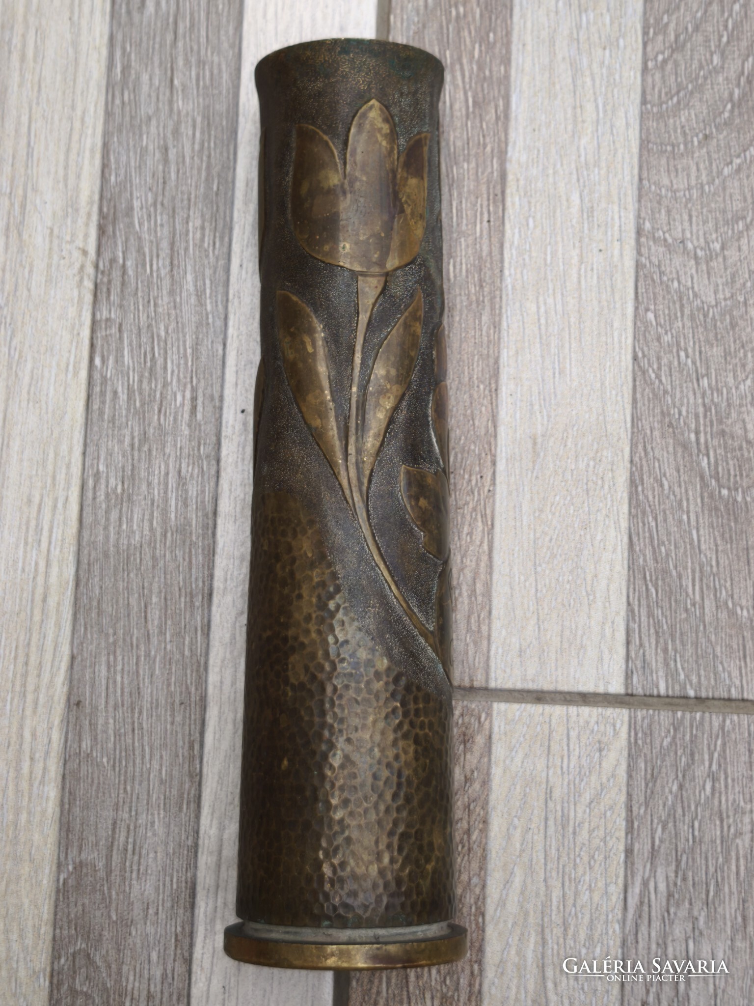 II.VH 1942-es, Bronz, Réz Német Ágyú Hadi Löveg Hüvely Váza 23 cm. F30 ...