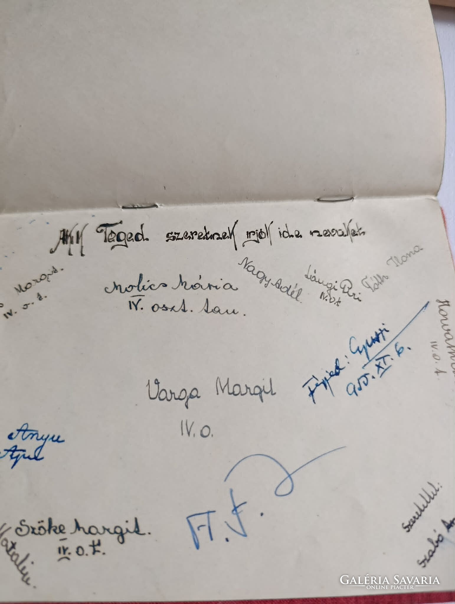 Eladó Emlékkönyv, nagyon sok írást tartalmaz! Valószínű háború alatt ...