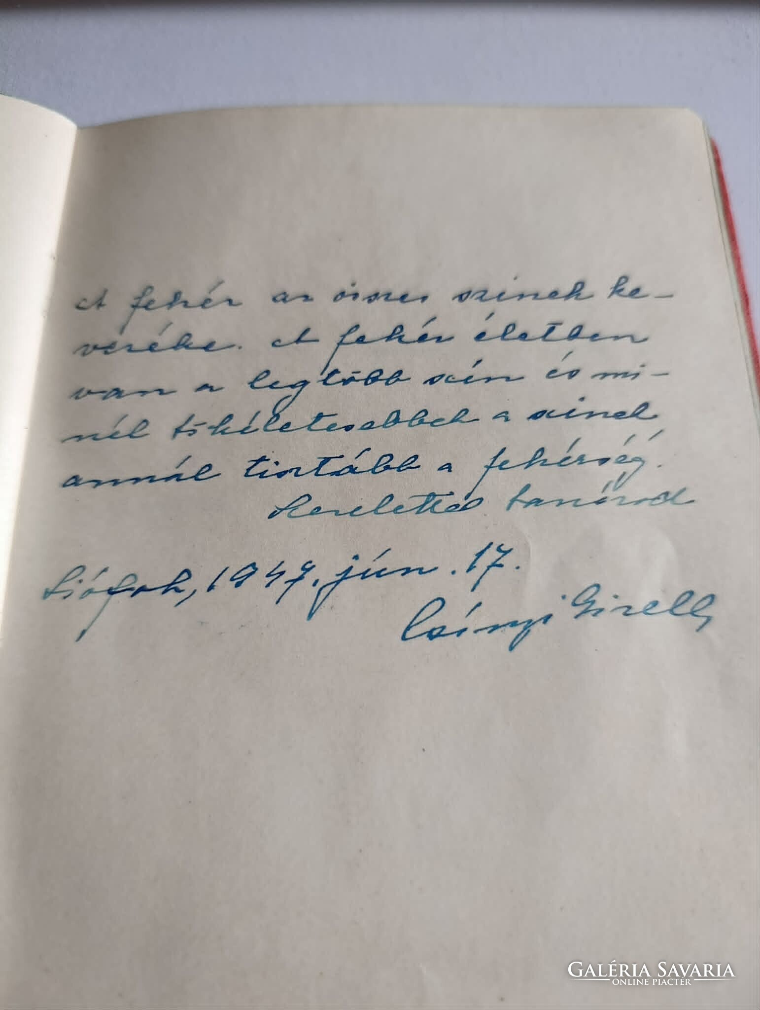 Eladó Emlékkönyv, nagyon sok írást tartalmaz! Valószínű háború alatt ...