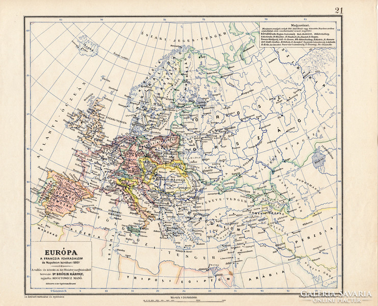 Naprendszer, bolygók térkép 1861, olasz, eredeti, atlasz, kozmográfia ...