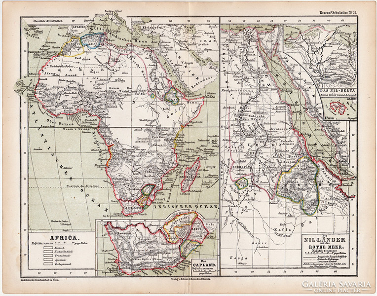 Magyarország néprajzi térkép 1907, eredeti, atlasz, Kogutowicz Manó ...