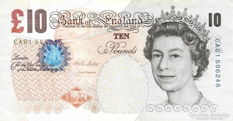 10 font pound pounds 2002-03 Anglia M. Lowther Erzsébet királynő ...