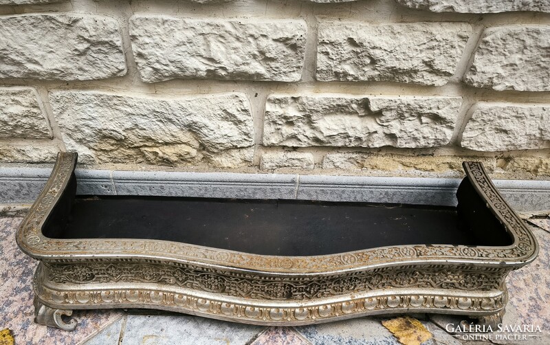 Antik öntöttvas kályha előtét szikrafogó hamus Hatalmas Méretű 68,5 ...