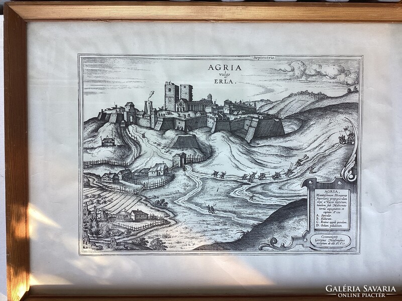 Jelzés nélkül: Agria vulgo Erla (Eger), régi metszet után készült ...